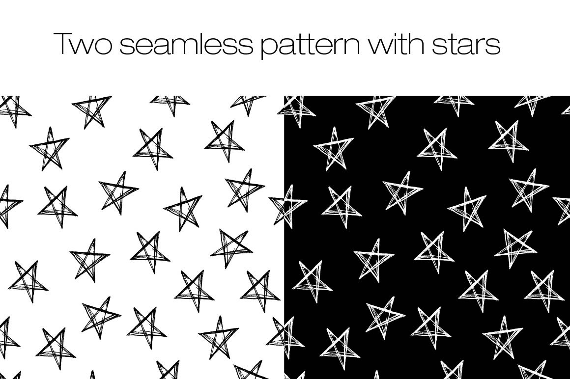 Two seamless pattern with stars., a Pattern Graphic by DikayaMiau