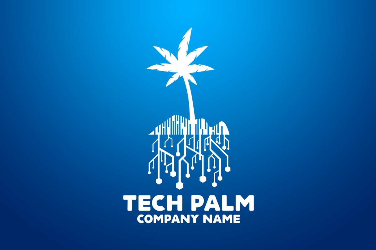 Tech Palm Logo, a Branding & Logo Template by Brandlogo