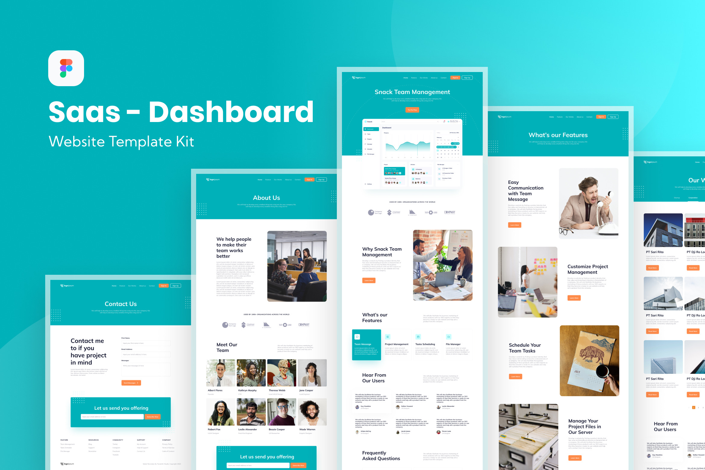 Team Management Dashboard Website, an UI Kit Template by Kreativ Space