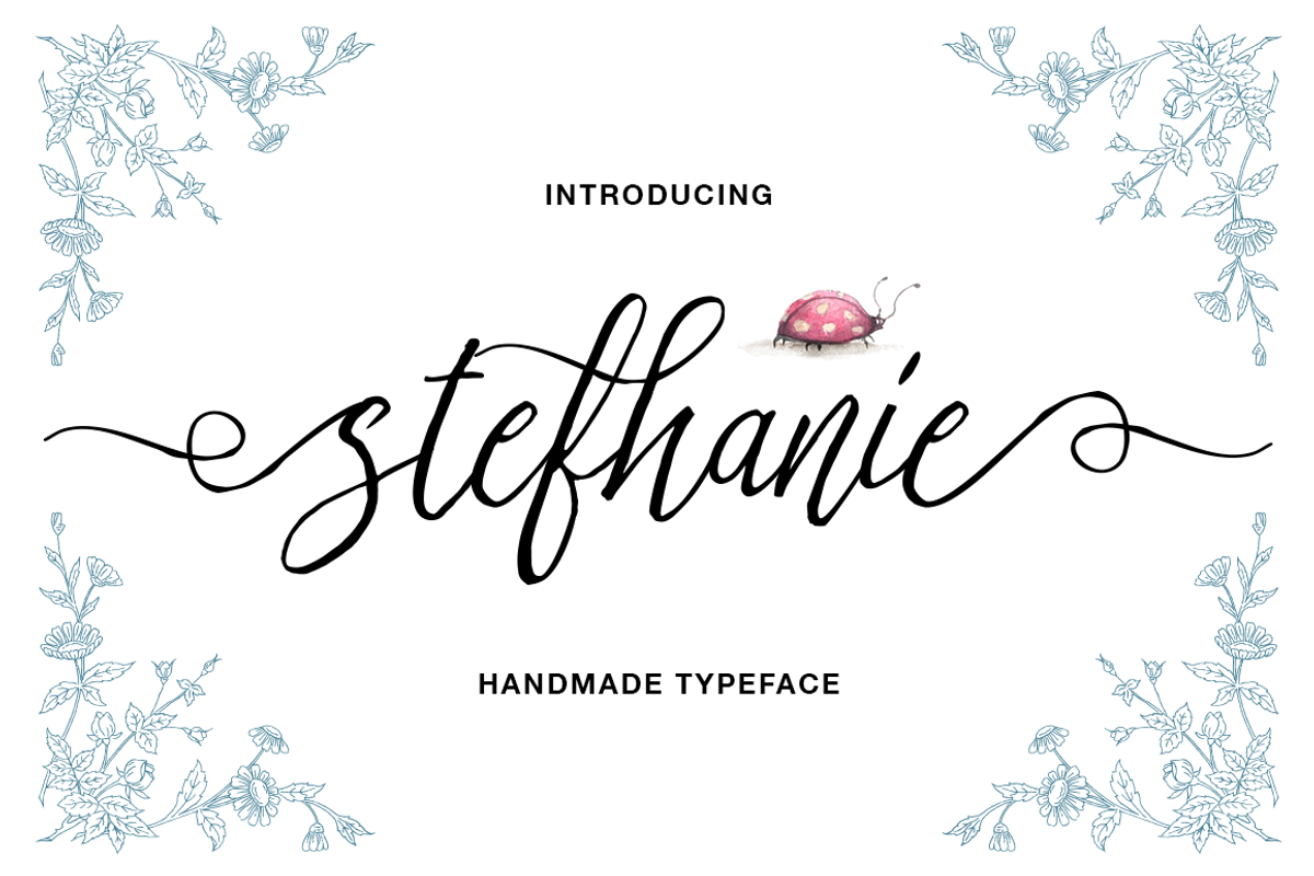 Stefhanie Typeface, a Script Font by QueenType