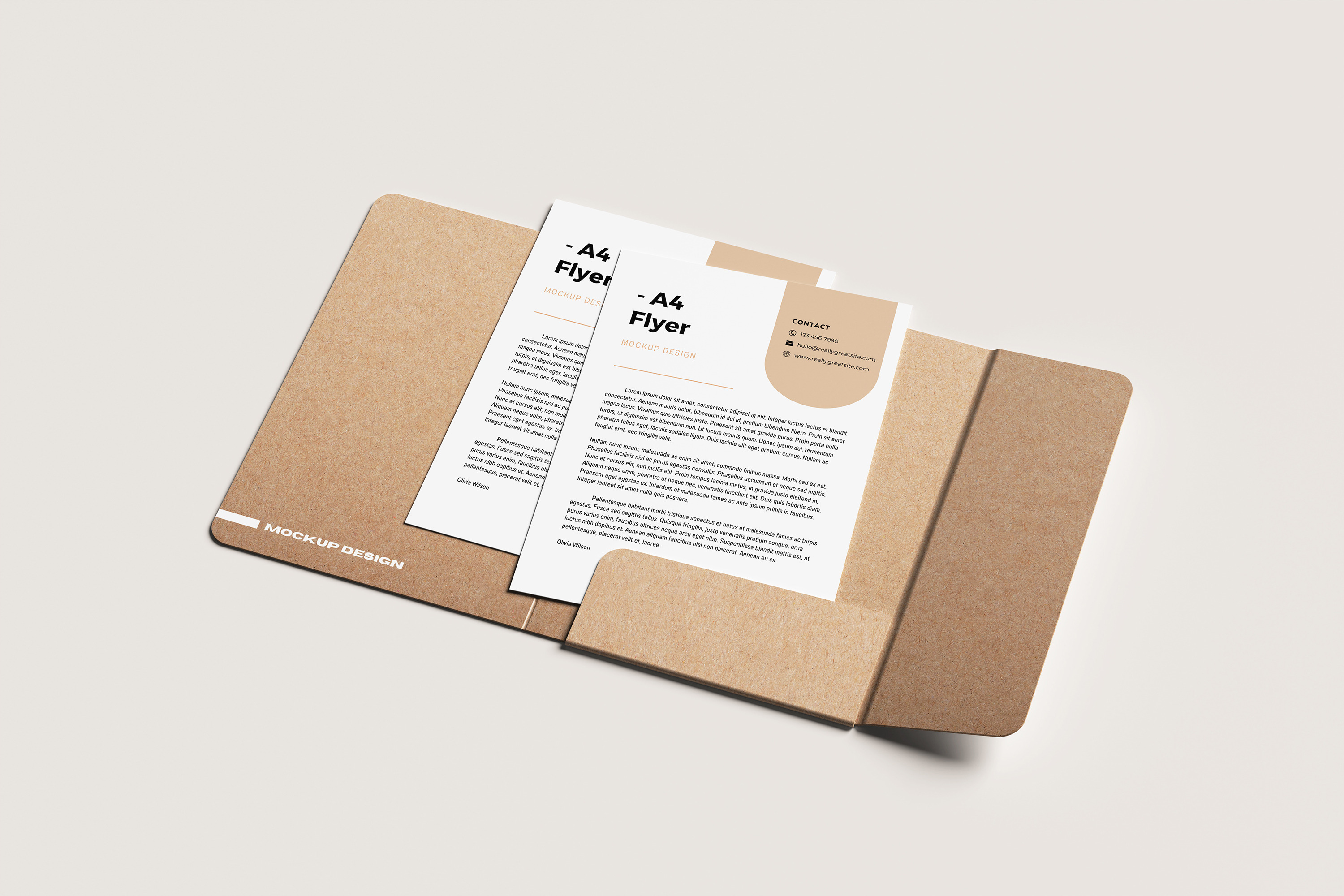 Flyer Folder Mockup, a Flyer Template by graphicstory