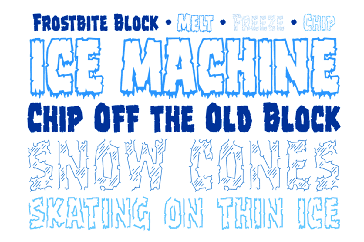 Frostbite - an icy crunch comic font, a Font by Comicraft Fonts