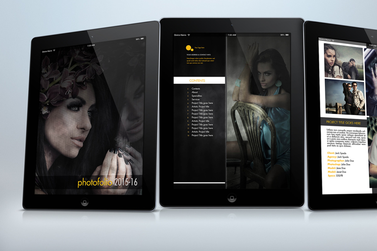 iPad Portfolio for Indesign, a Templates & Theme by Spyros Thalassinos