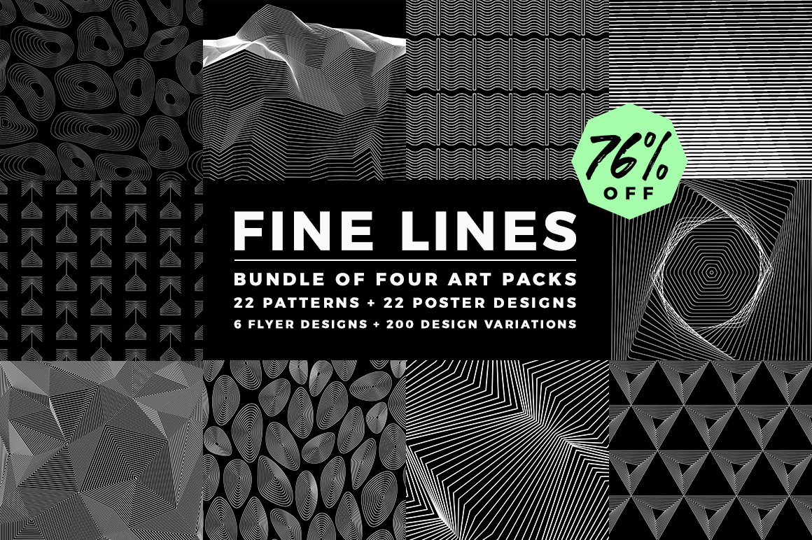 Fine Lines Bundle, a Pattern Graphic by Hello Mart | Creative Market