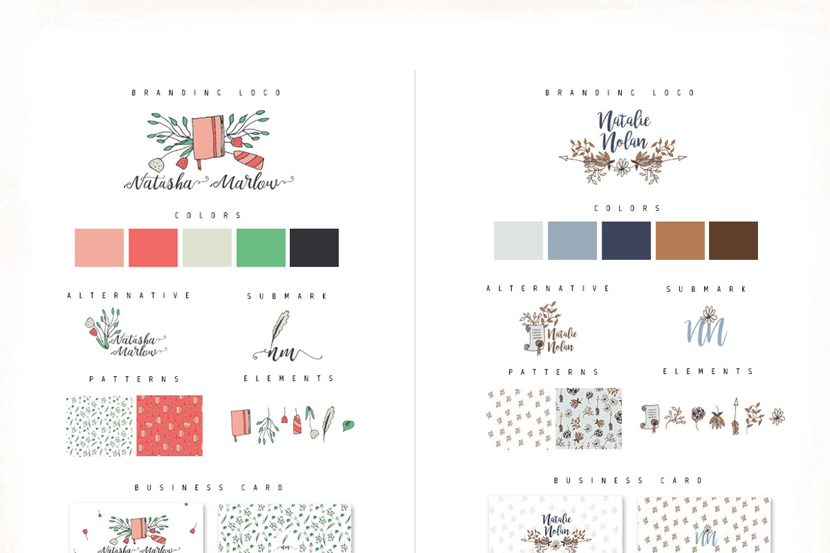 Personal Branding Logos, a Branding & Logo Template by Bloomart Studio