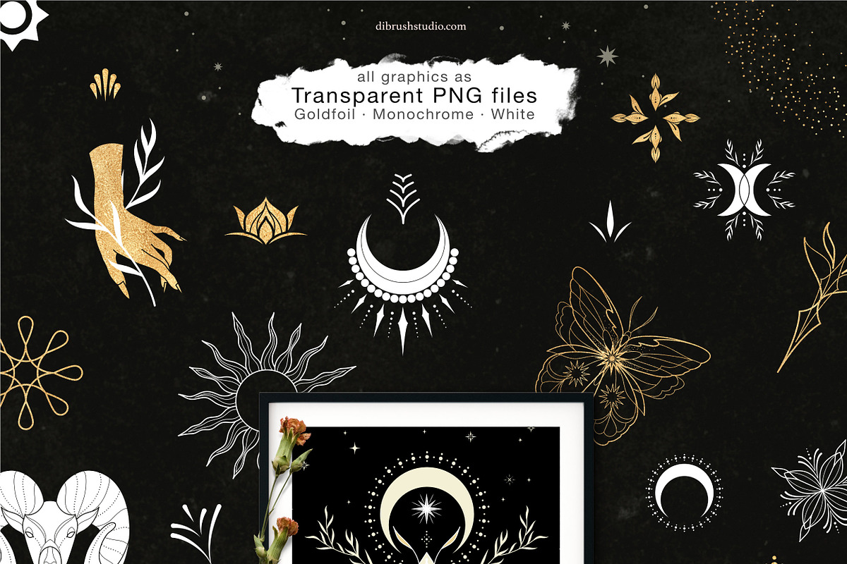 Nightfall - ClipArt & Vector Pack, an Illustration by DiBrush Studio