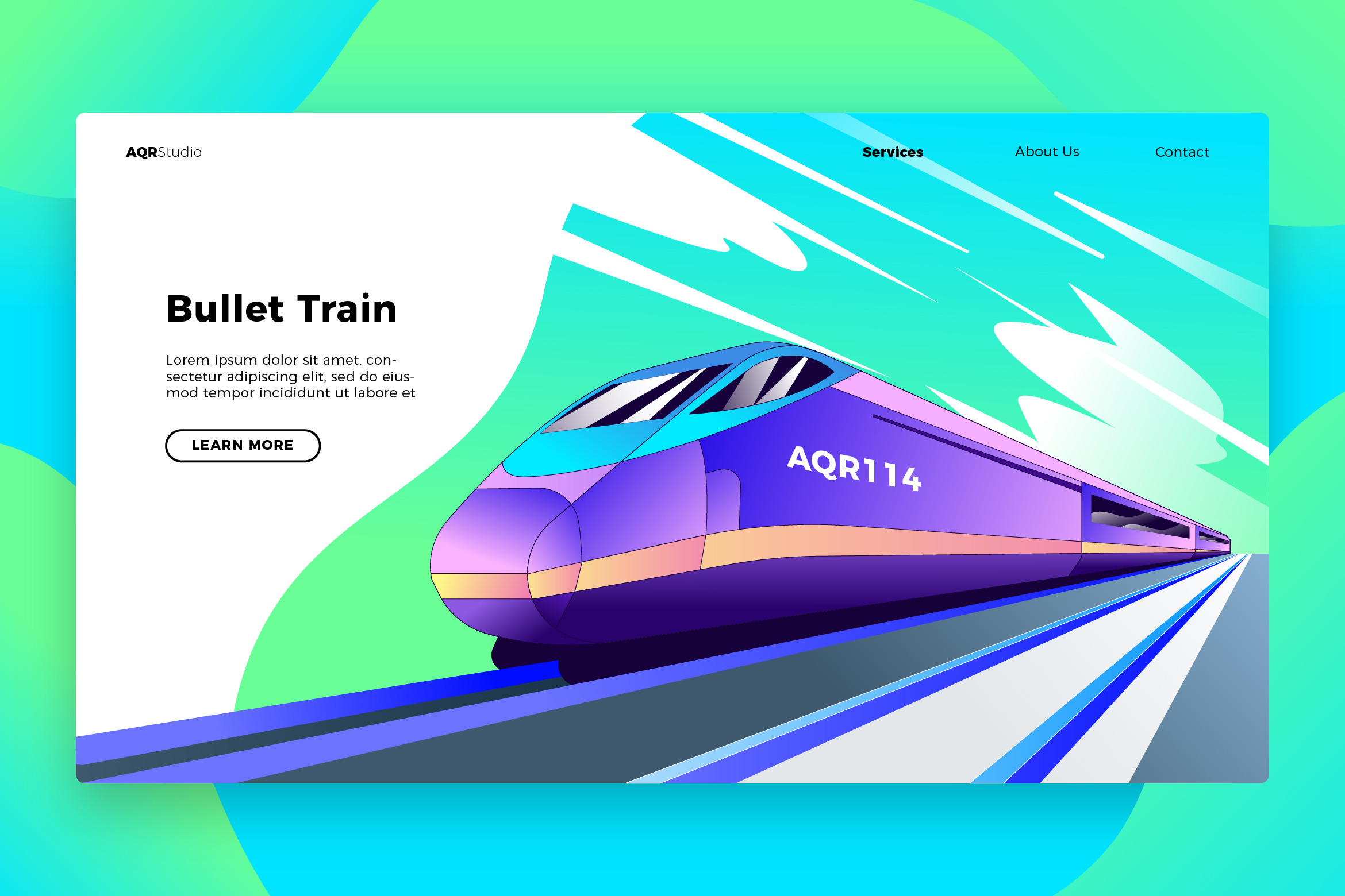 Bullet Train- Banner & Landing Page, a Templates & Theme by AQR Studio