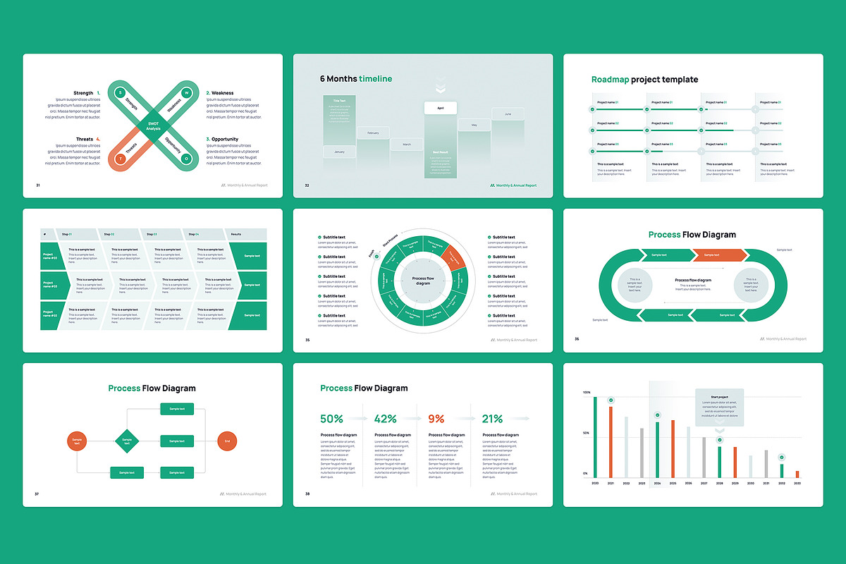 Monthly and Annual Report Powerpoint
