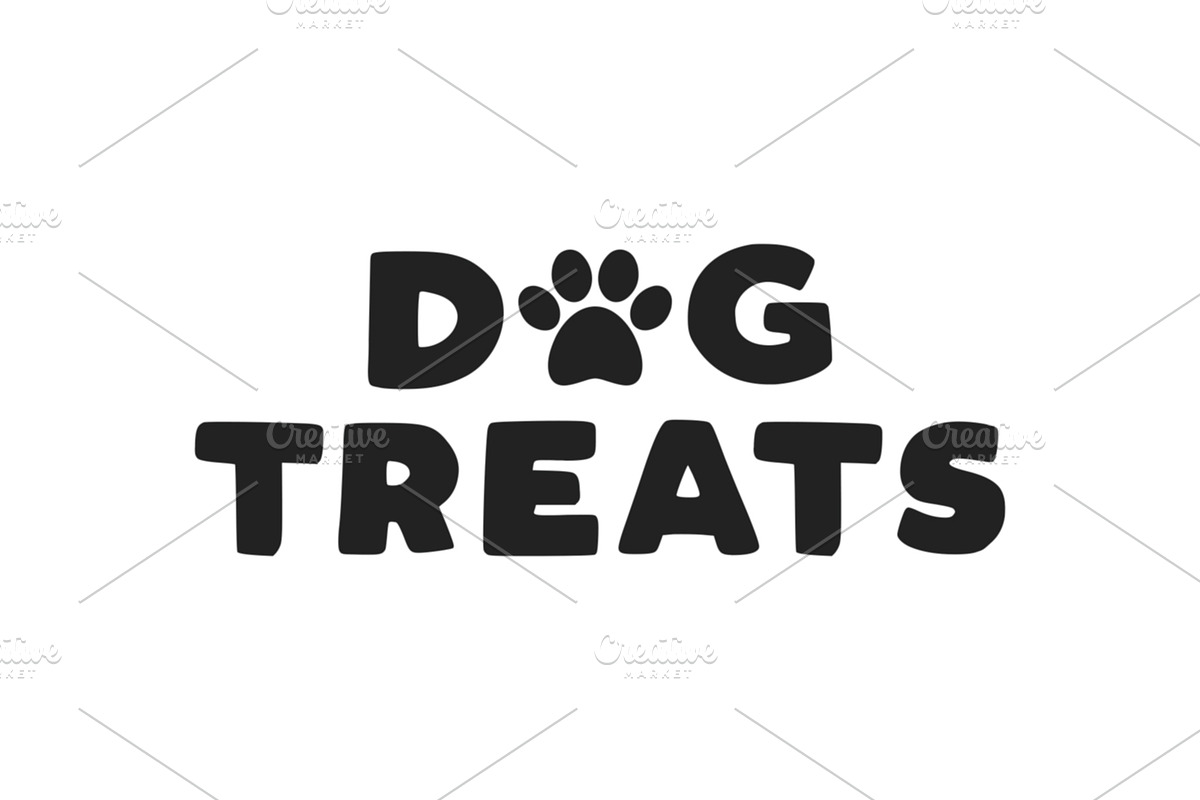 Dog Treats Sign Vector Illustration, an Illustration by LineByLine