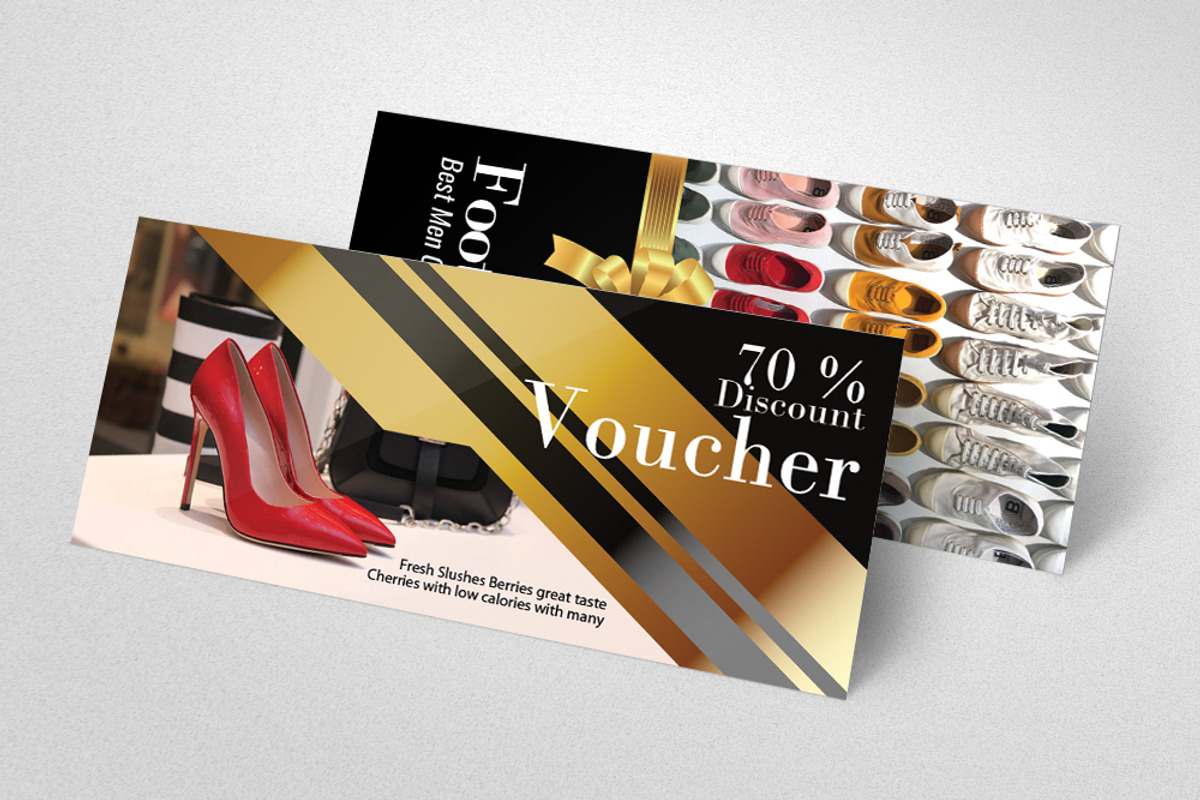 Foot Wear/Shoes Store Gift Voucher, a Card Template by Business Flyers