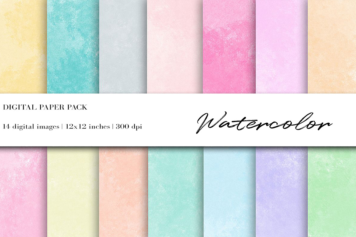 Watercolor Background, Digital Paper, a Texture Graphic by BonaDesigns