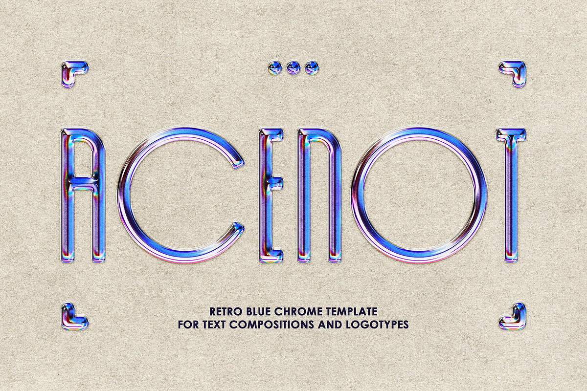 Retro Blue Chrome Text Effect, a Layer Style Add-On by Design Squad