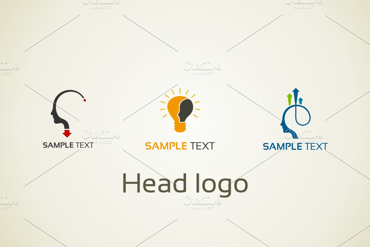 Head logo, a Branding & Logo Template by Vector