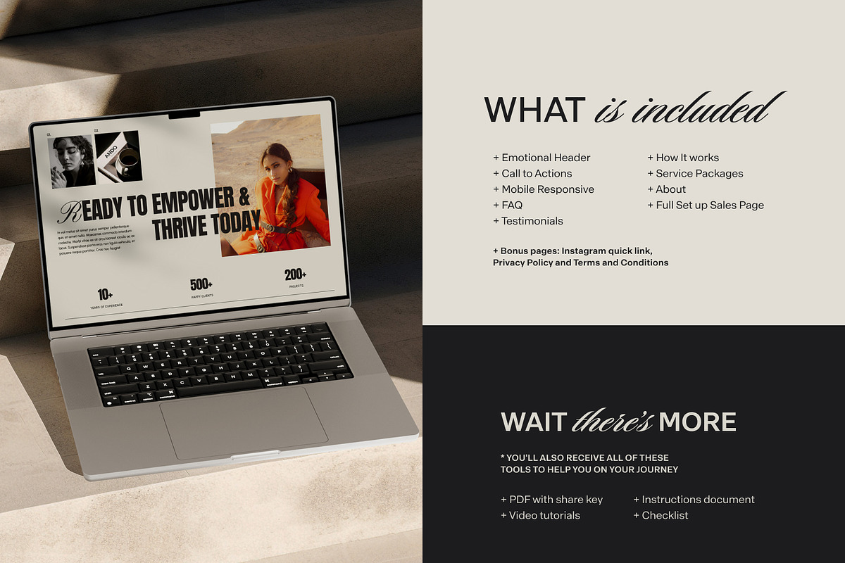Elise | Showit Sales Page Template