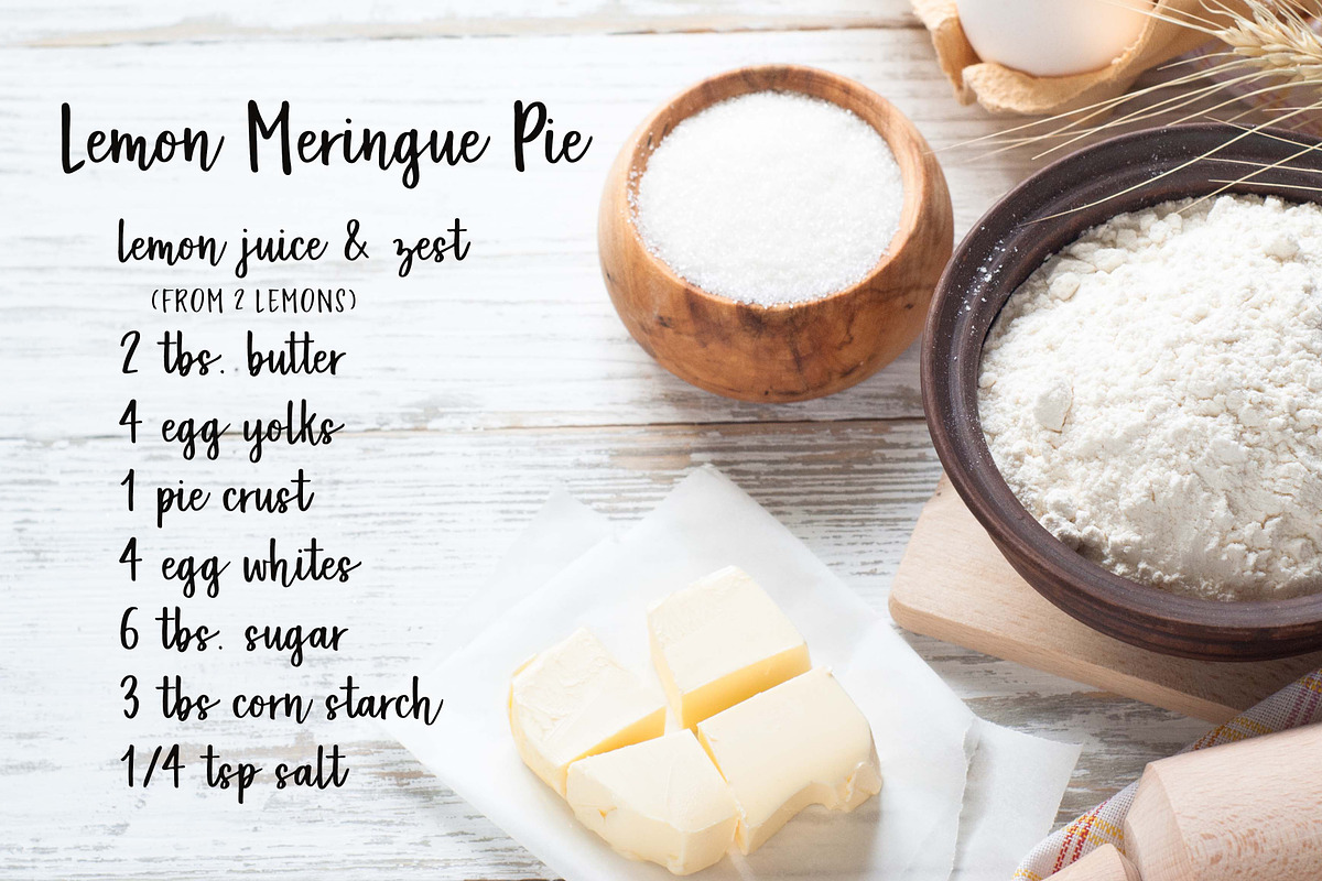 Lemon Meringue Font, a Script Font by Jane Yu Designs