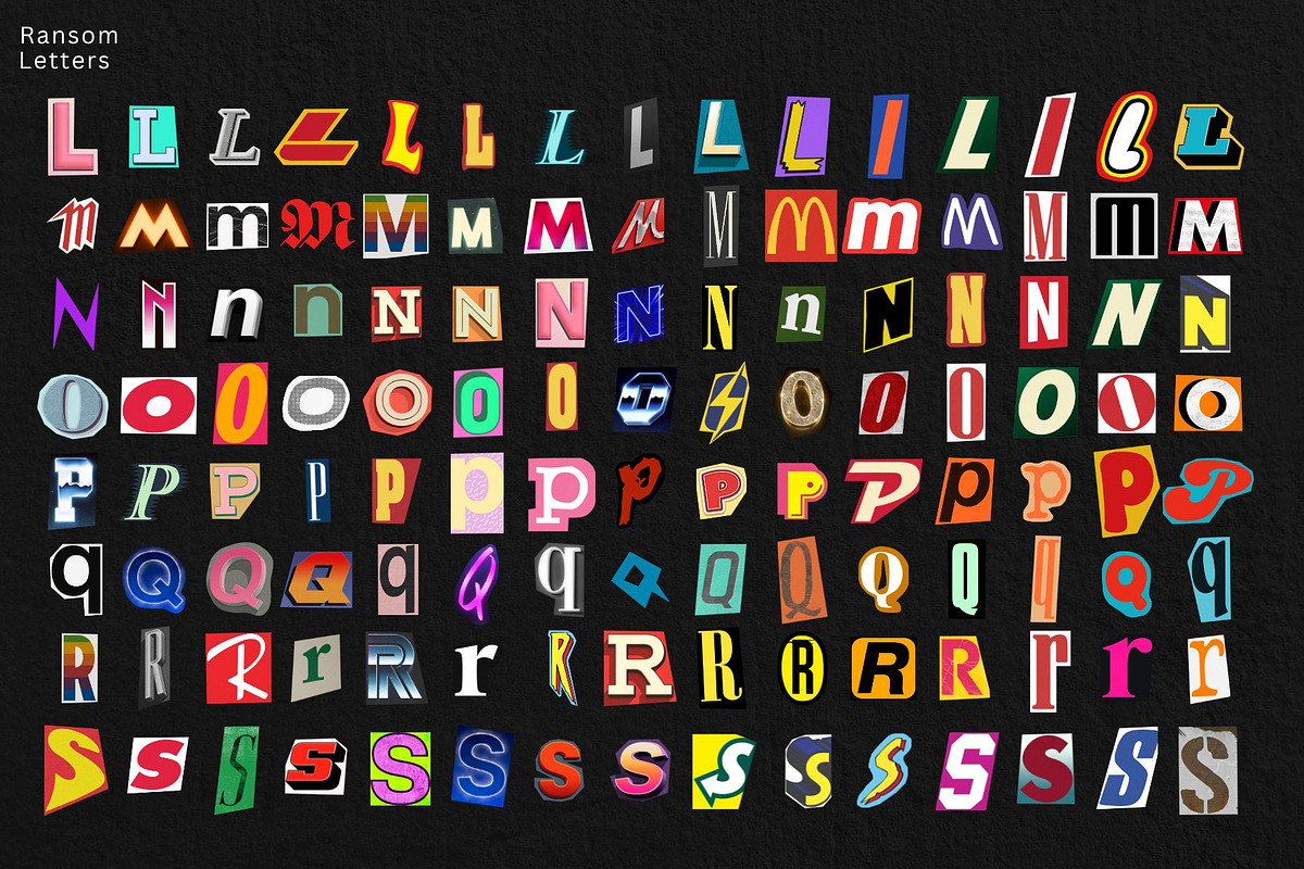 Ransom Note Letters, an Object Graphic by Presets store