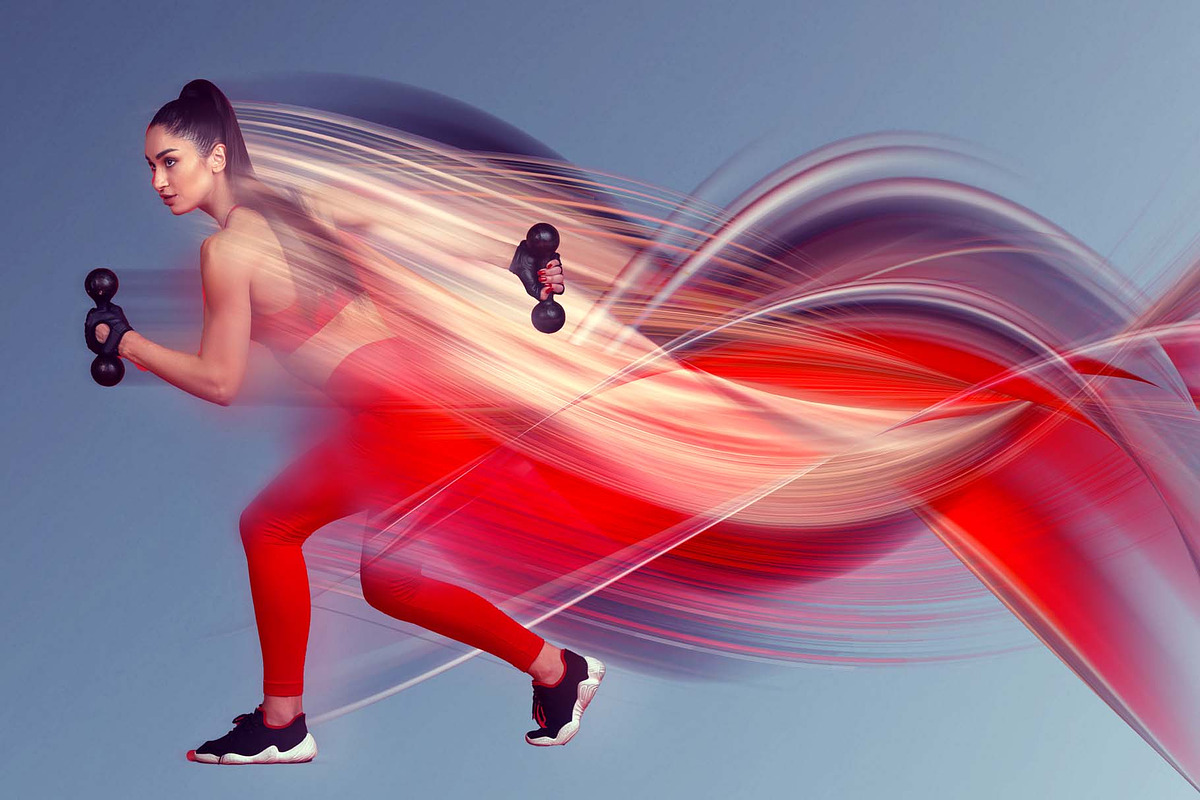 Light Trails Effect Photoshop Action, an Action Add-On by MRI STUDIO