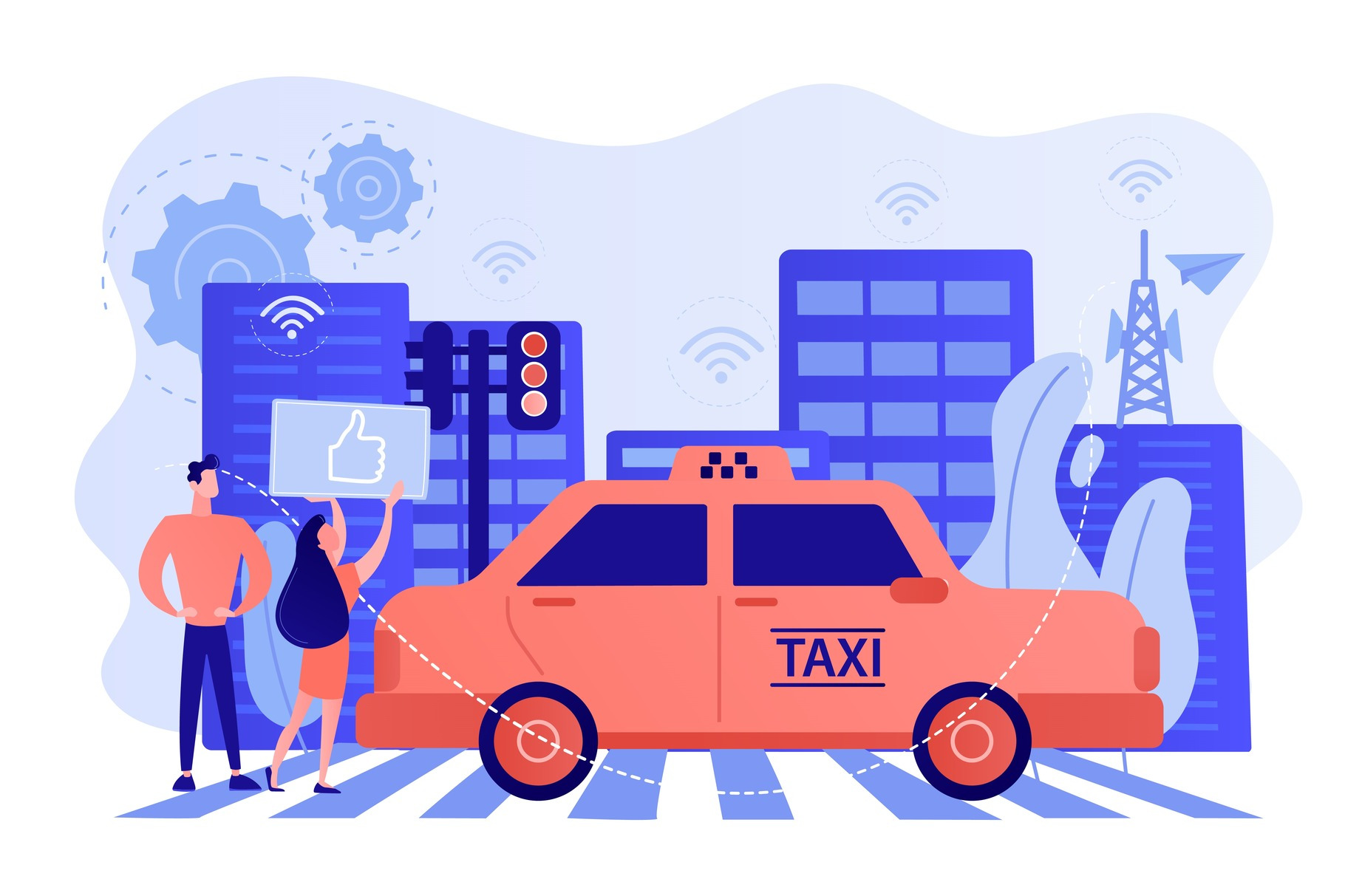 Intelligent transportation system, a Technology Illustration by Visual ...