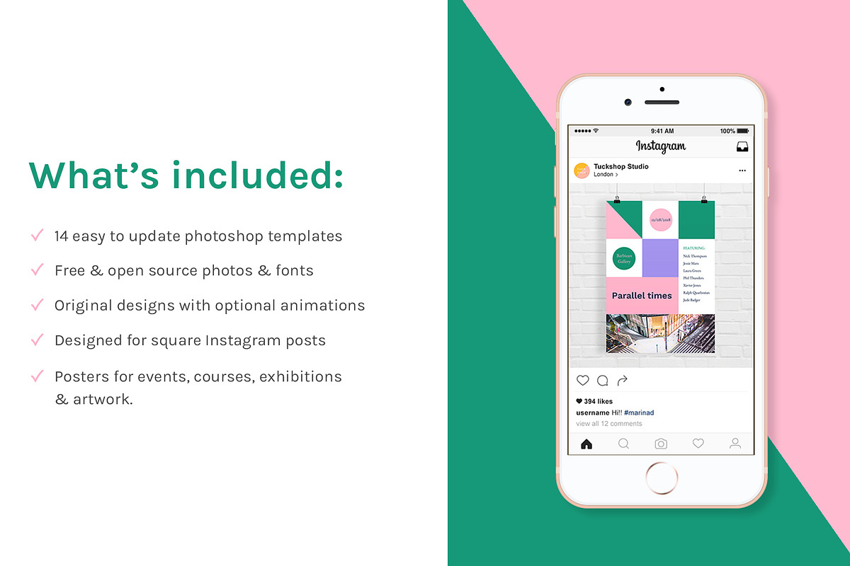 Instagram Posters with animations, a Social Media Template by dookit studio