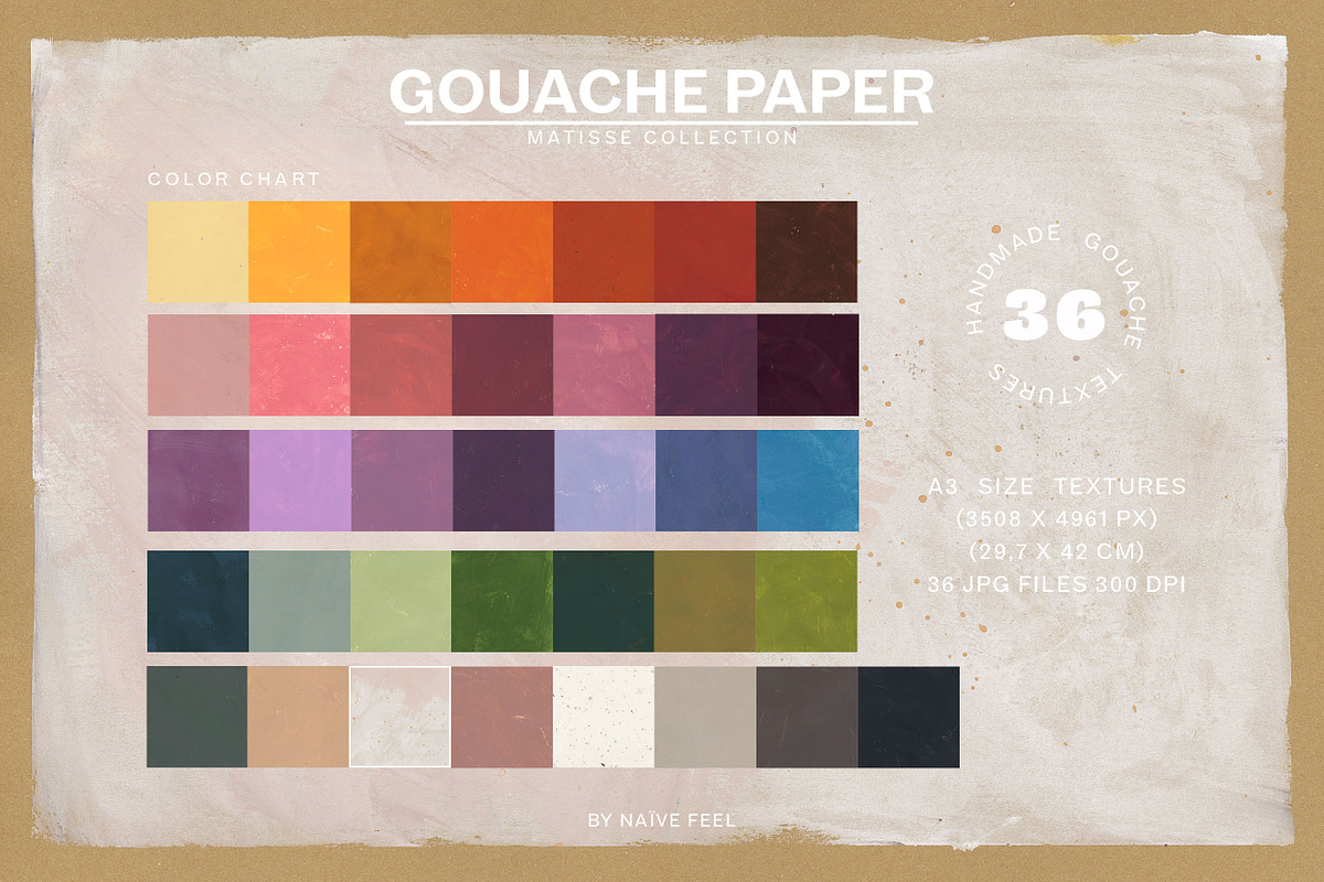 Gouache Textures Matisse Collection, a Texture Graphic by Naive Feel