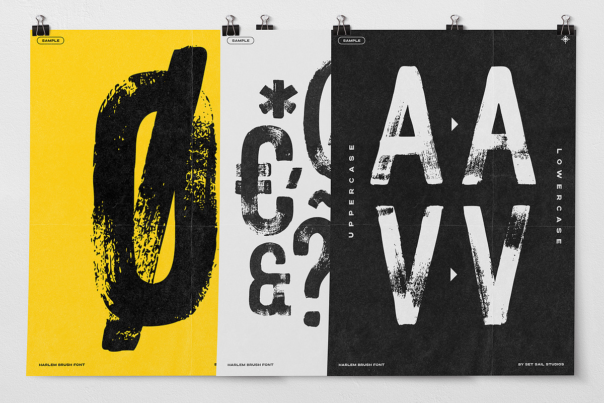 Harlem Brush Font, a Sans Serif Font by Sam Parrett