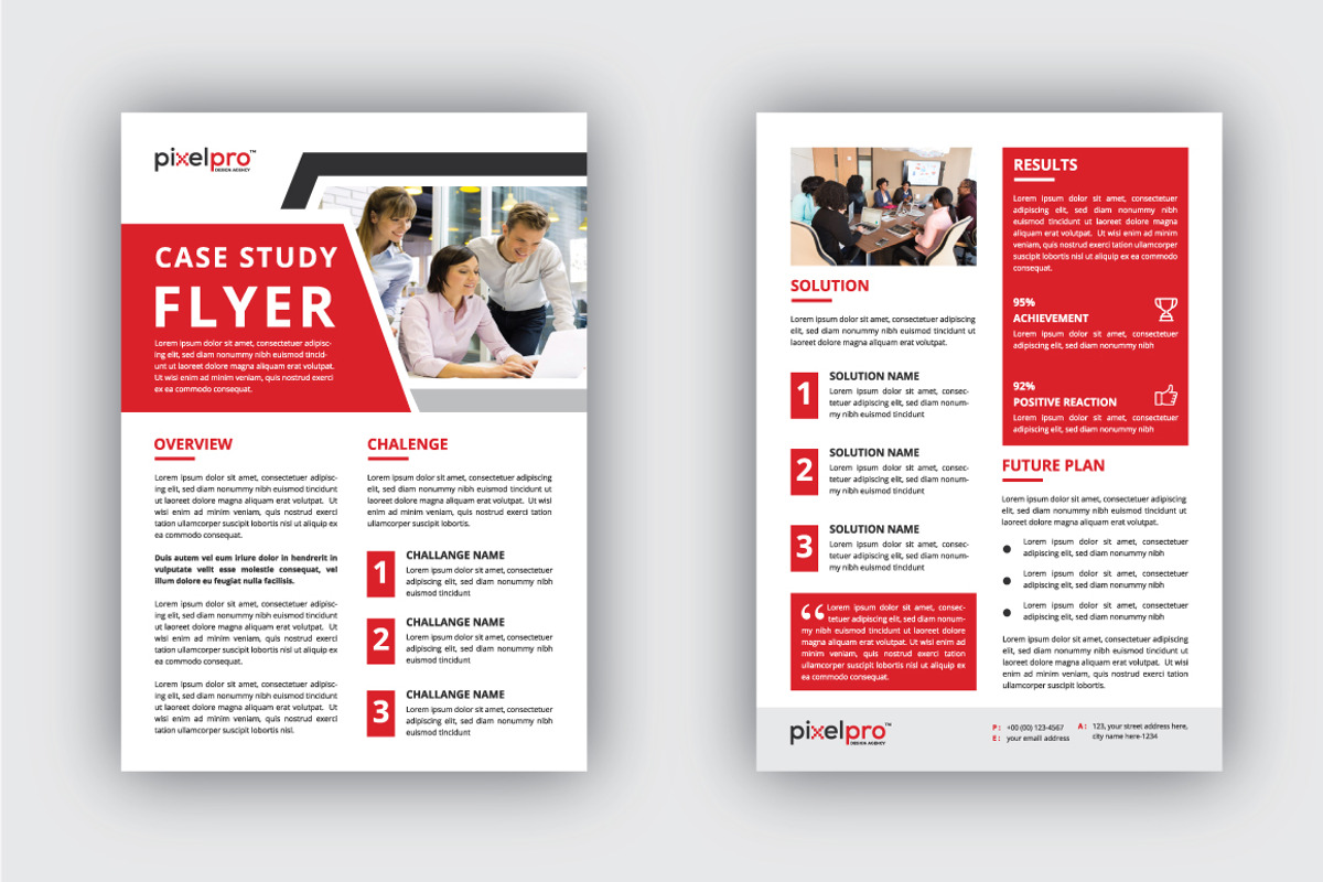 Case Study Flyer Design, a Flyer Template by Pixel Pro