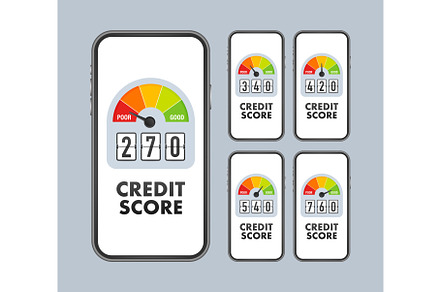 Credit score. Bad or good meter | Finance Illustrations ~ Creative Market