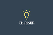 thinker logo, a Branding & Logo Template by ZHR Creative