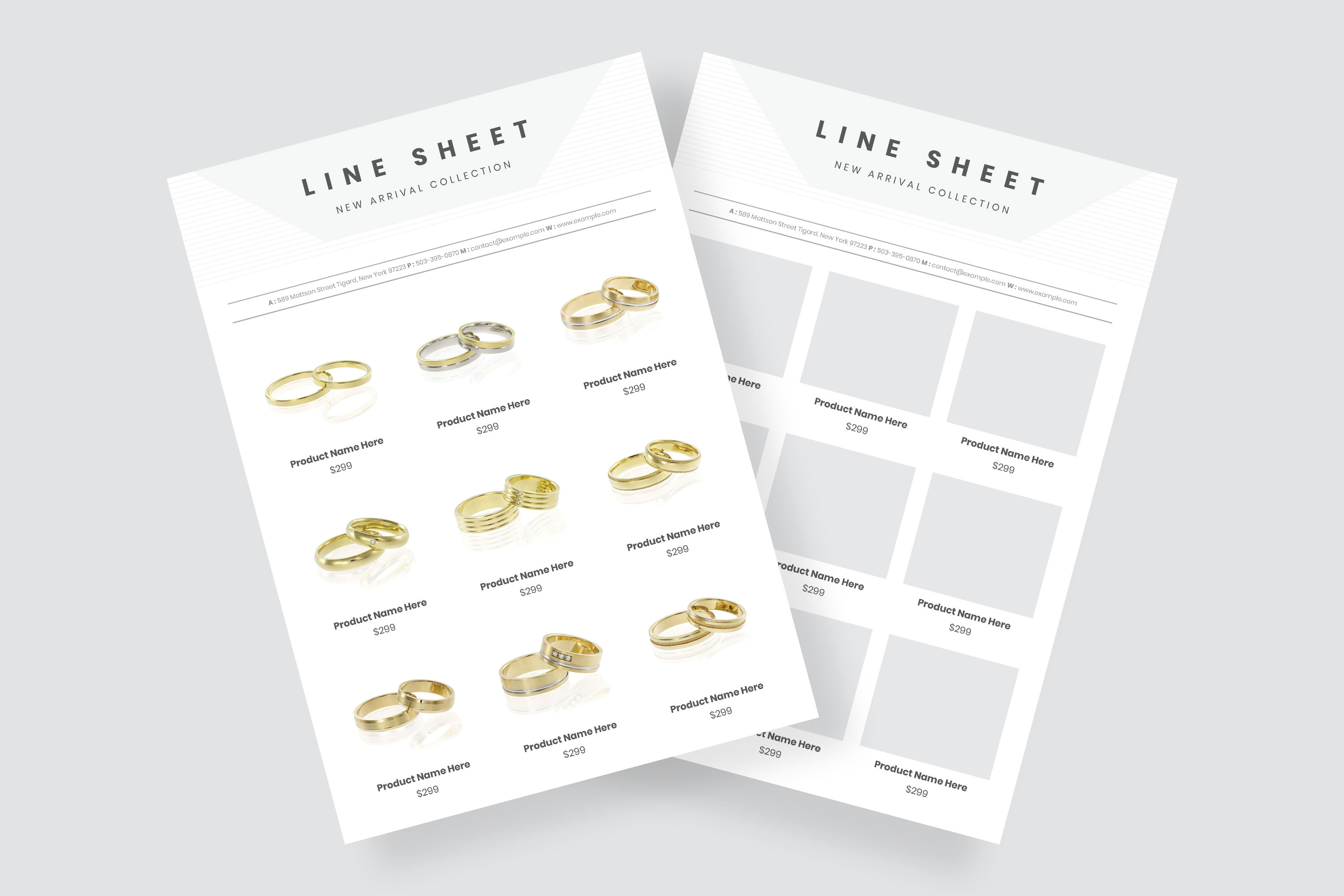 Line Sheet Layout, a Stationery Template by Amit Debnath