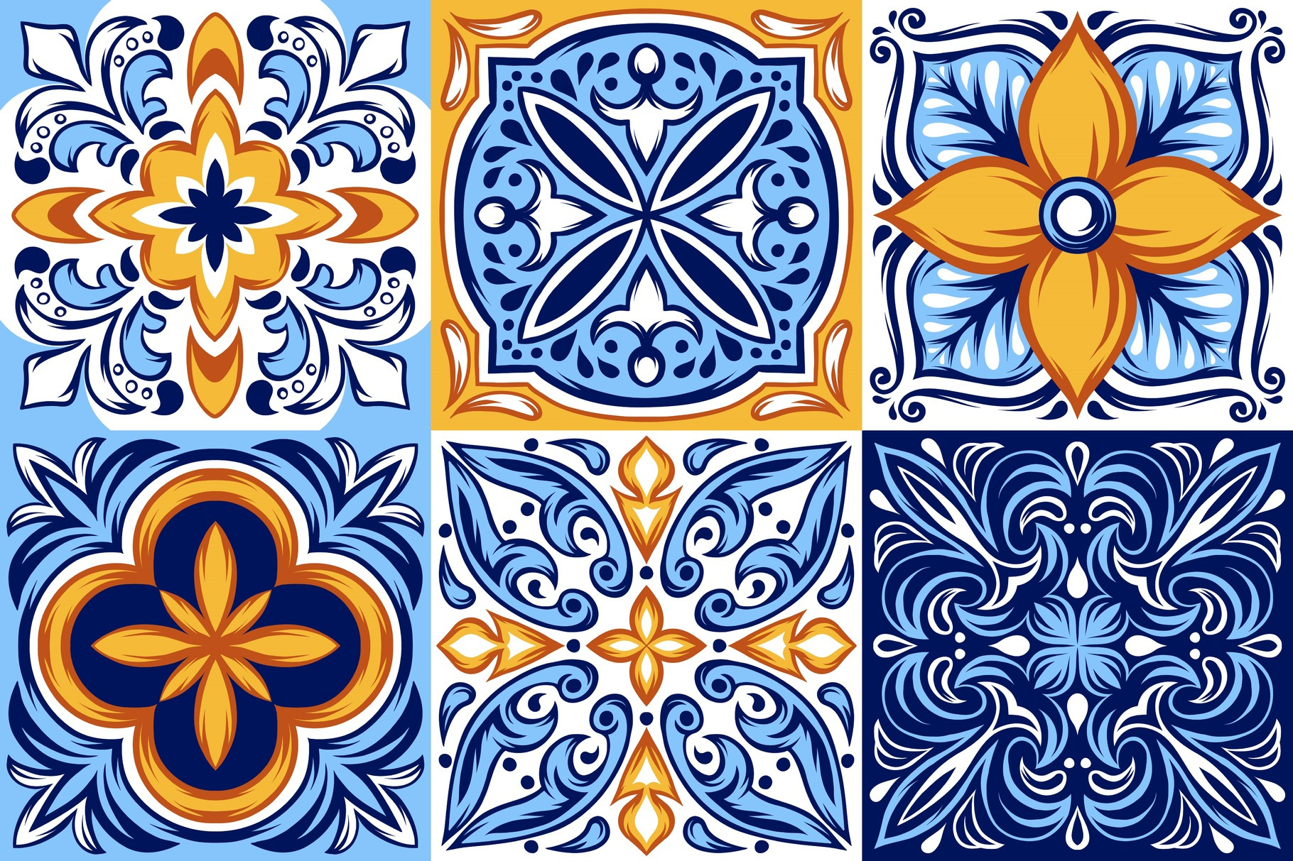 Italian ceramic tile pattern. Ethnic, a Texture Graphic by incomible