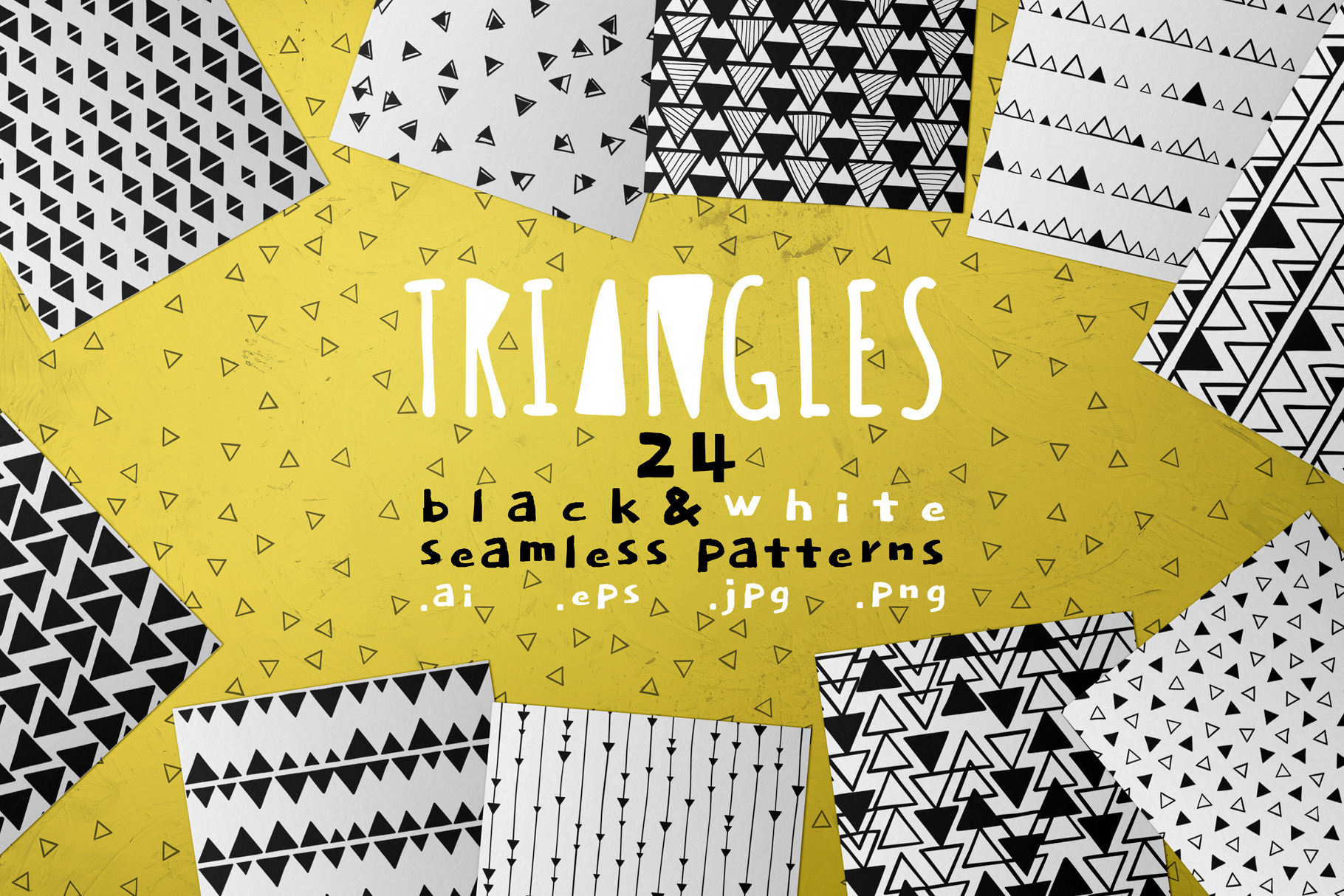 Triangles, 24 abstract patterns, a Pattern Graphic by pineart
