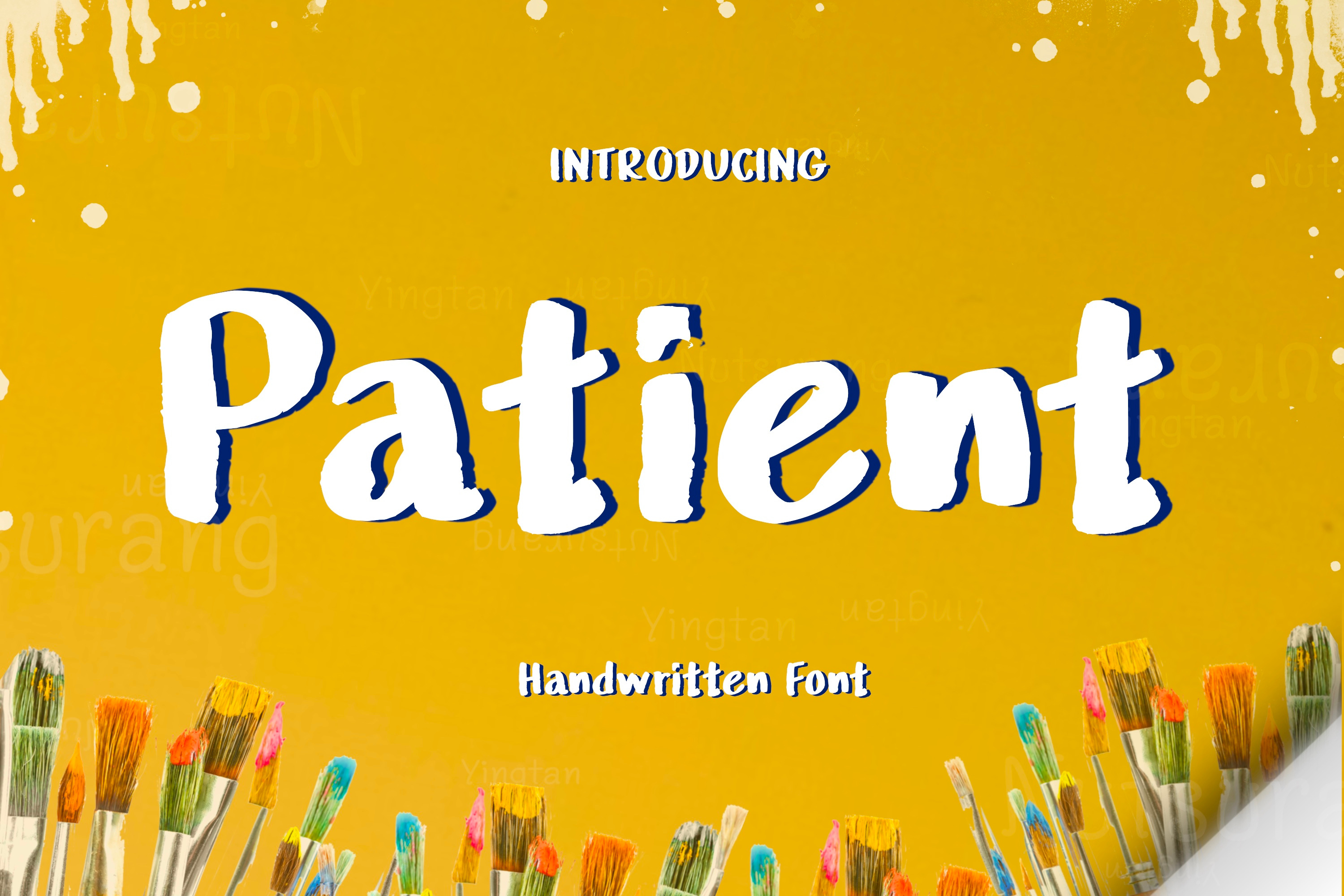 Painting Font, a Handwritten Font by N Nakorn Creative