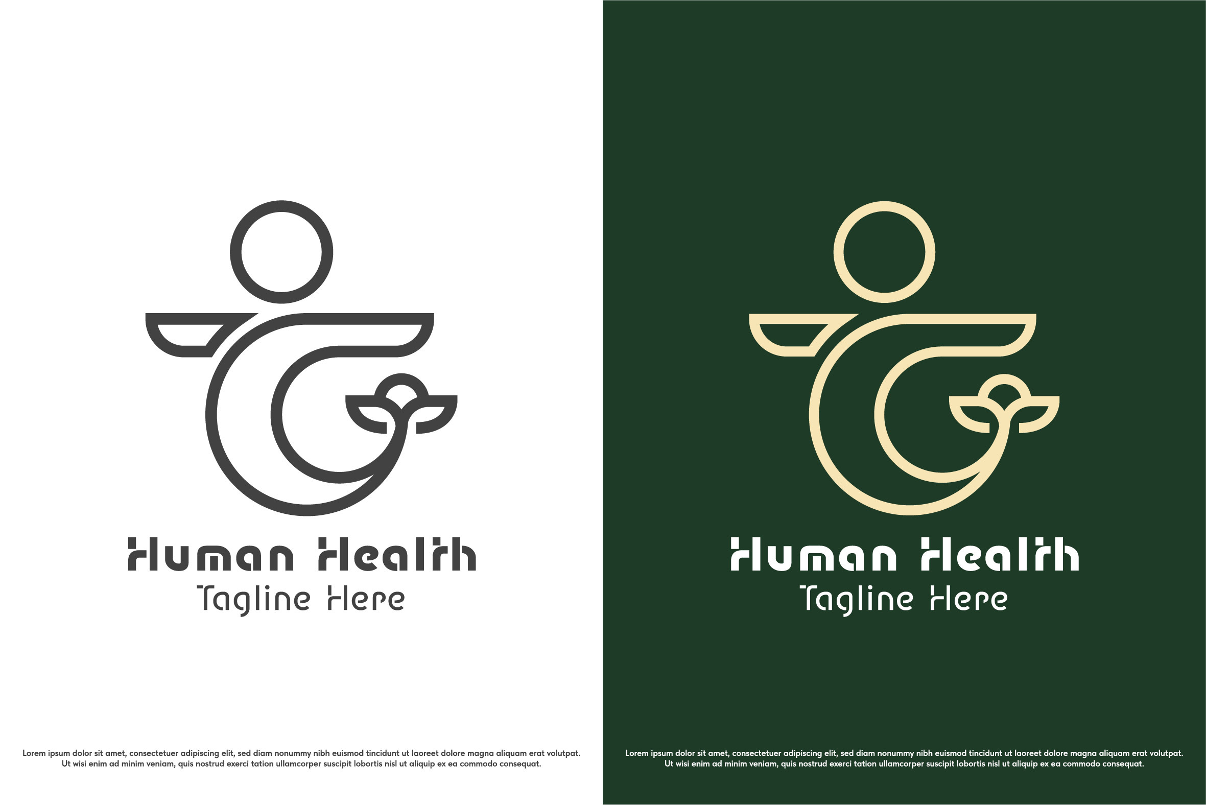 Human health logo design template