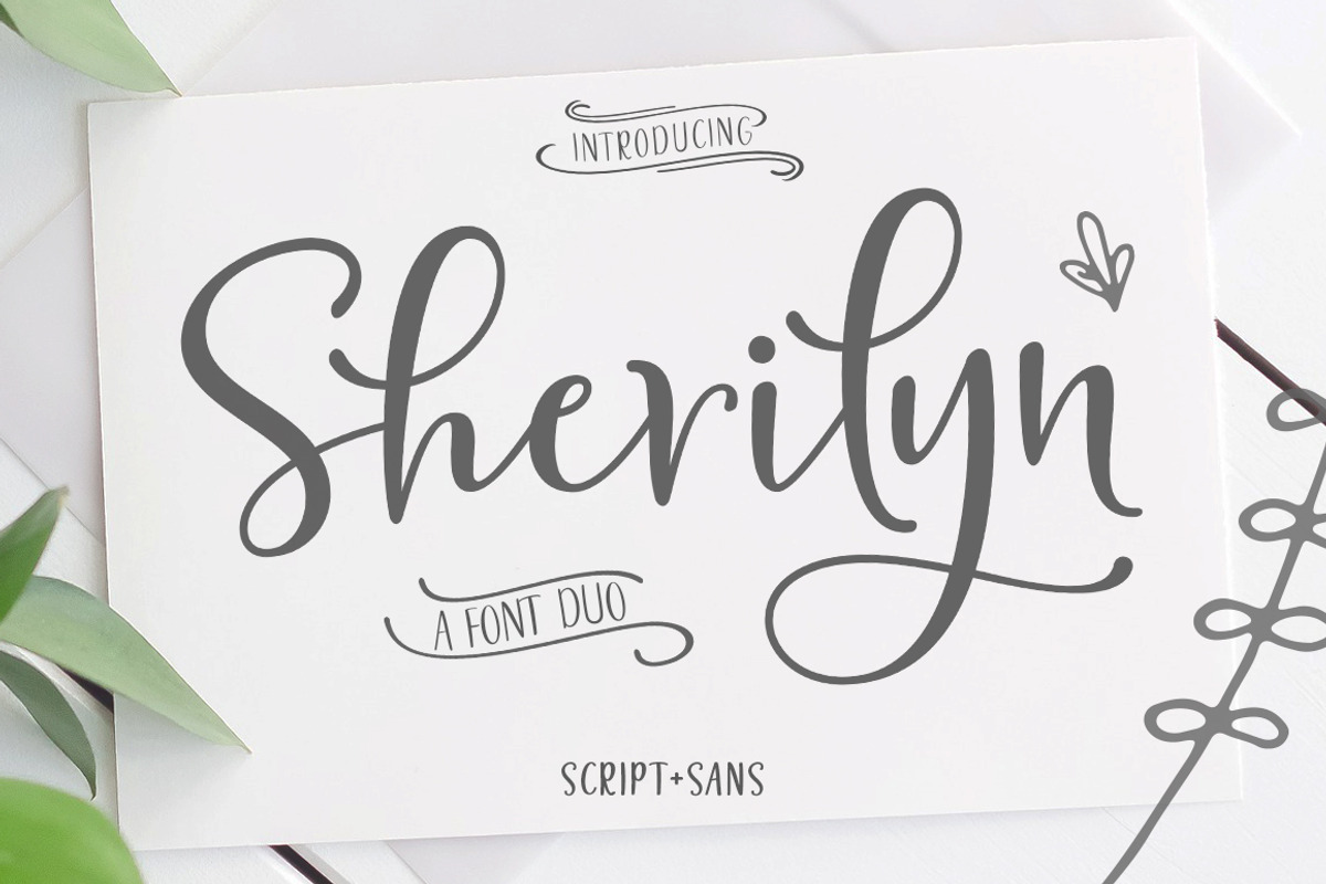 Sherilyn Script FONT DUO, a Script Font by Zane Studio