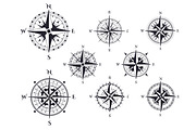 Retro compass. Wind rose nautical | Graphic Objects ~ Creative Market