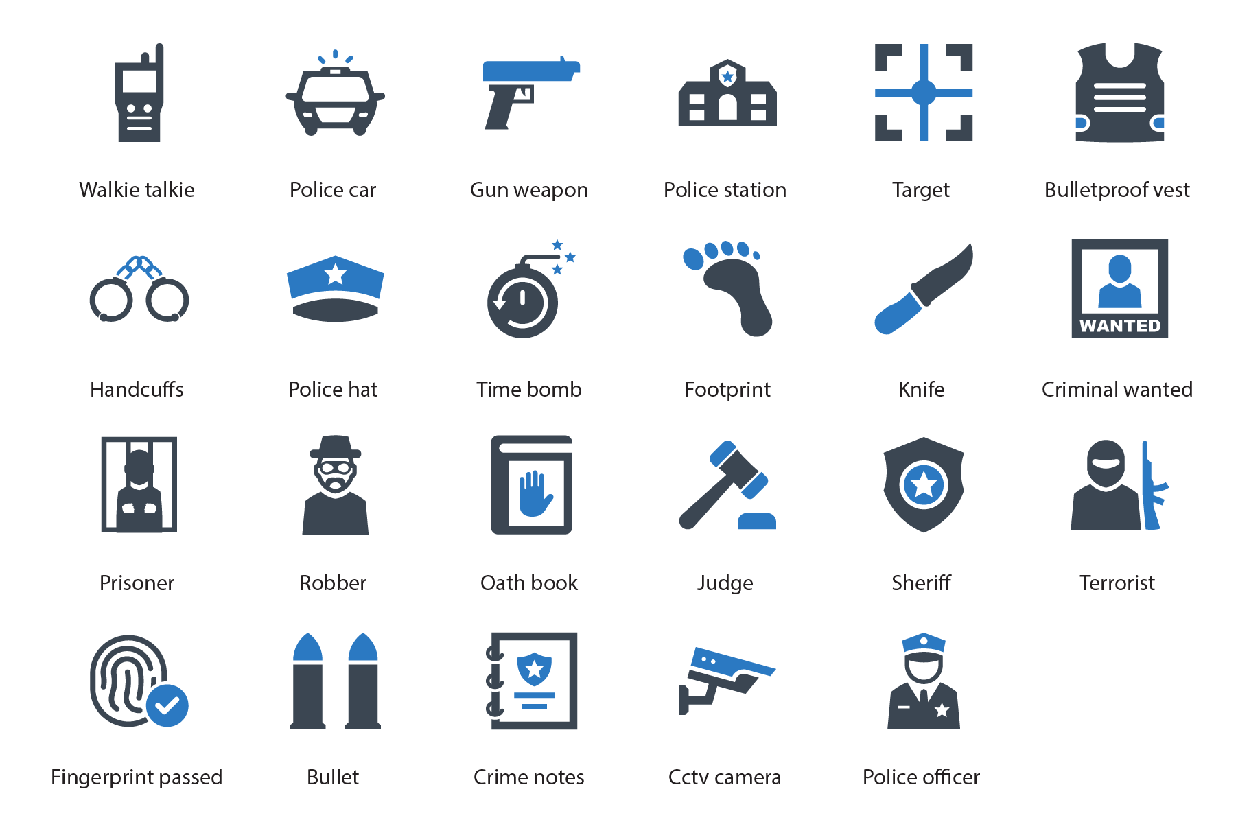 Crime Investigation icons, an Icon by Symbolic Language