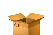 Realistic open cardboard box, an Object Graphic by BestPics