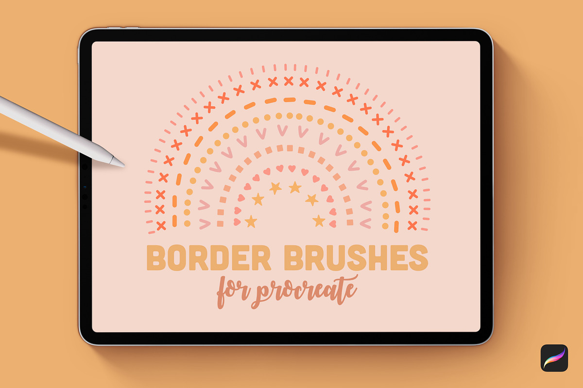 Border Brushes for Procreate, a Brush Add-On by The Creative Bix