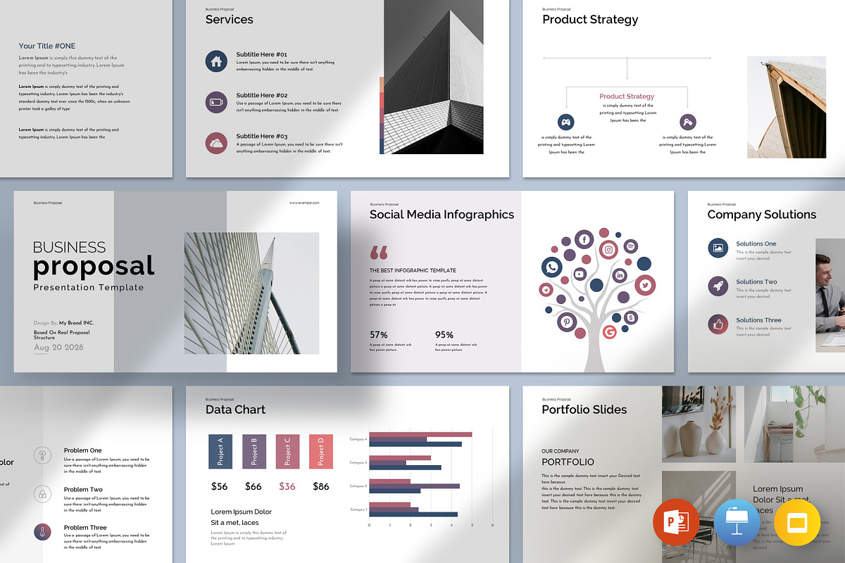 Business Proposal Temple, a Presentation Template by evgenystudio