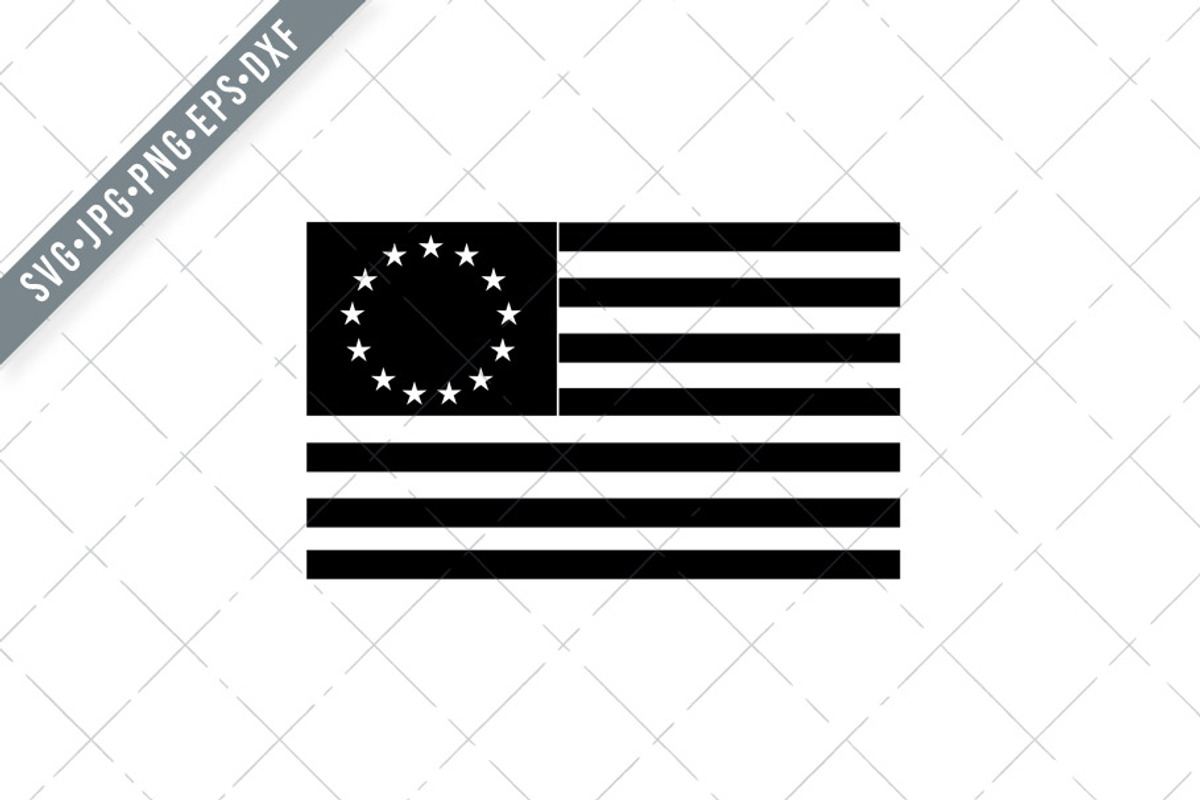 Betsy Ross Flag SVG DXF, an Illustration by patrimonio