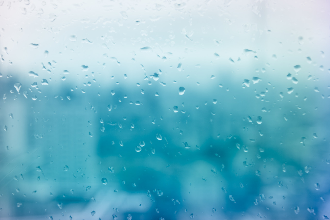 Rain drop on window blue tone, a Nature Photo by PeoGeo Studio ...