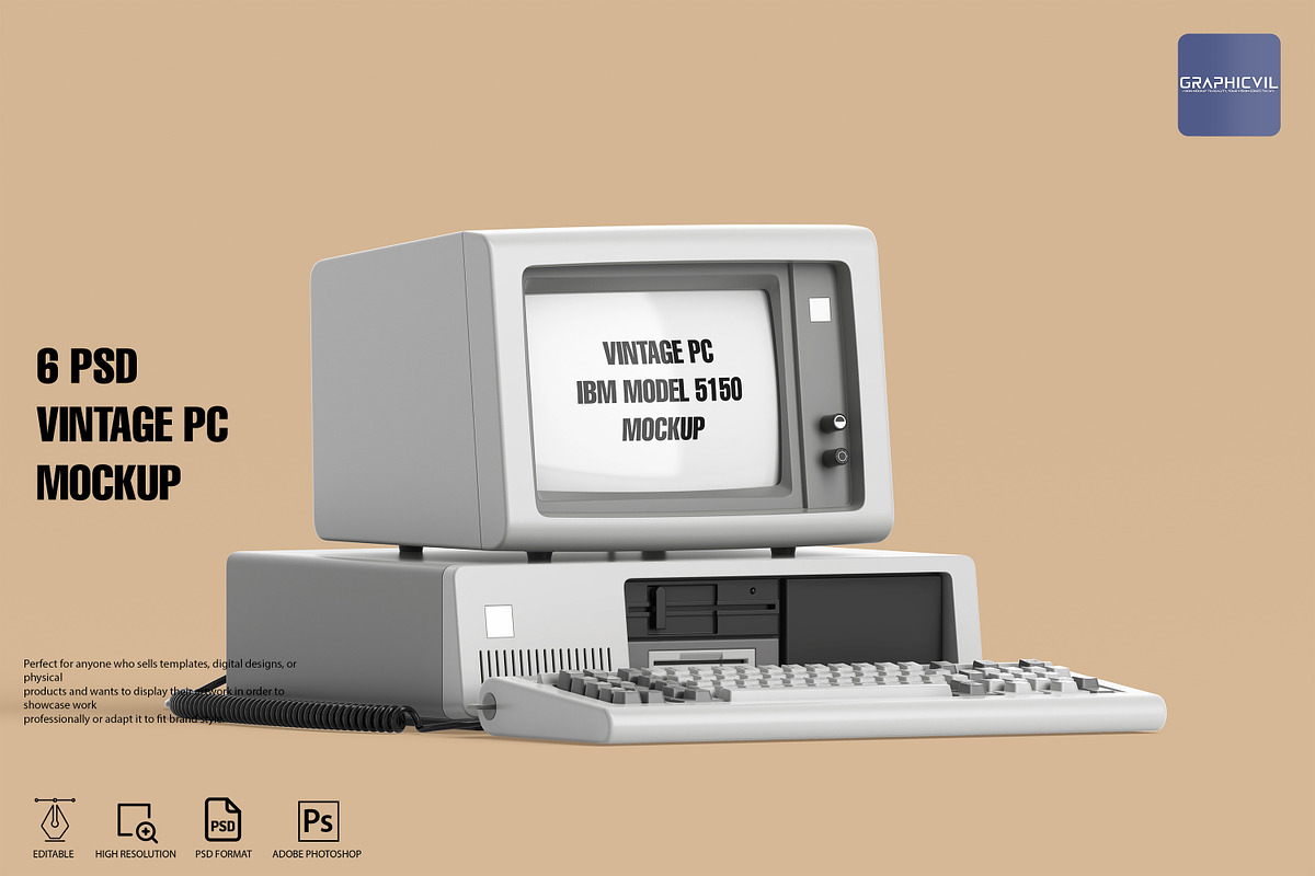 Vintage PC Mockup Part 2 IBM 5150