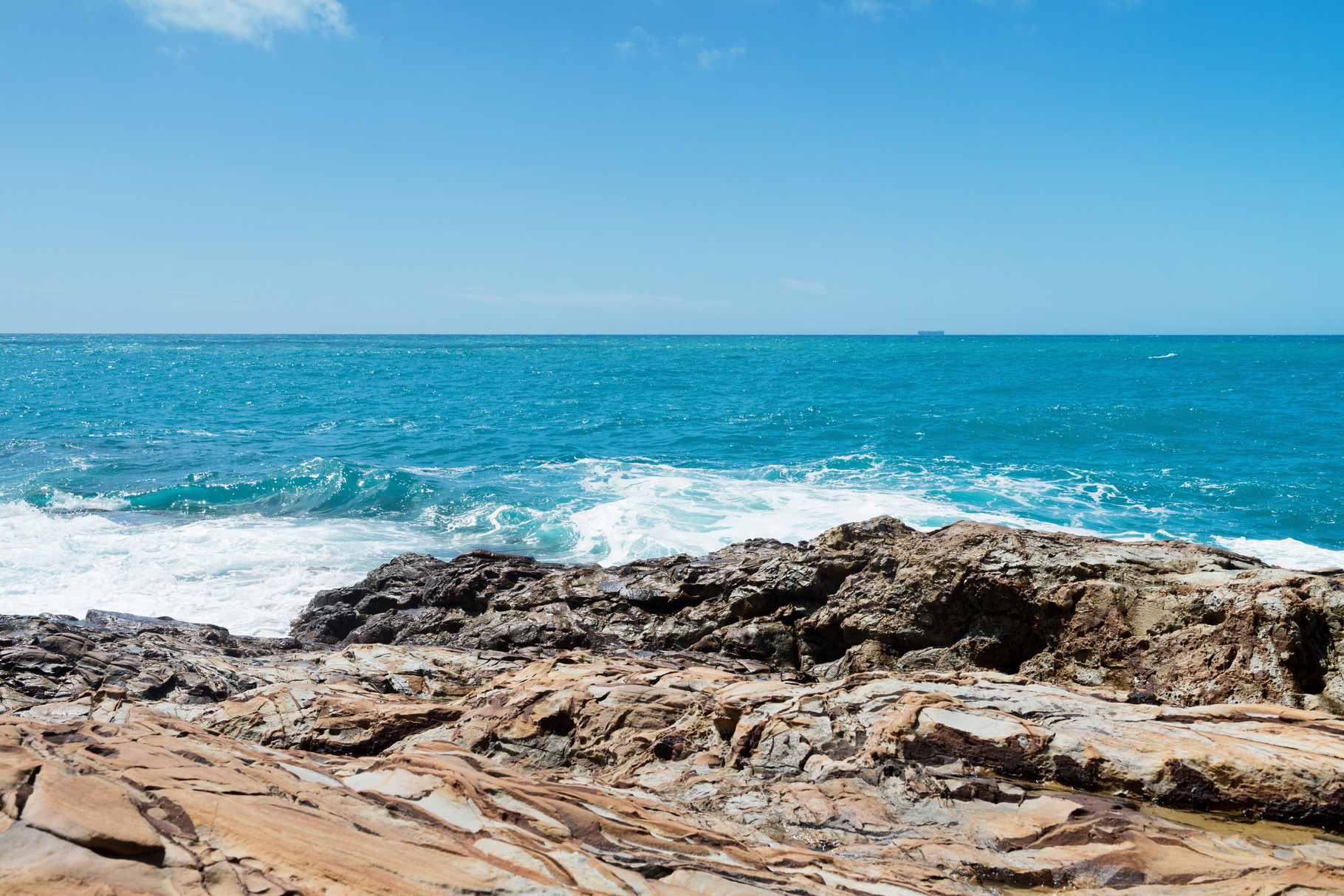 Beautiful azure sea and the rocky featuring sea, azure, and blue ...
