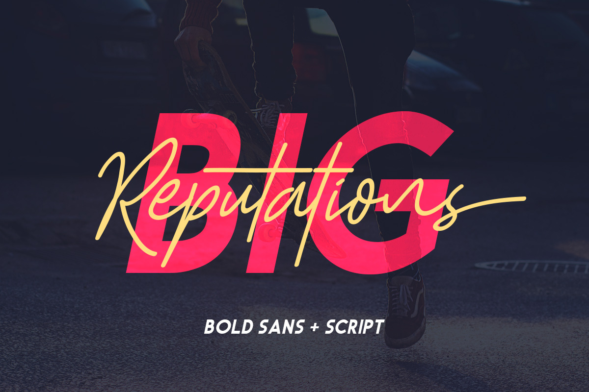 Big Reputation - Font Duo, a Sans Serif Font by Sarid Ezra