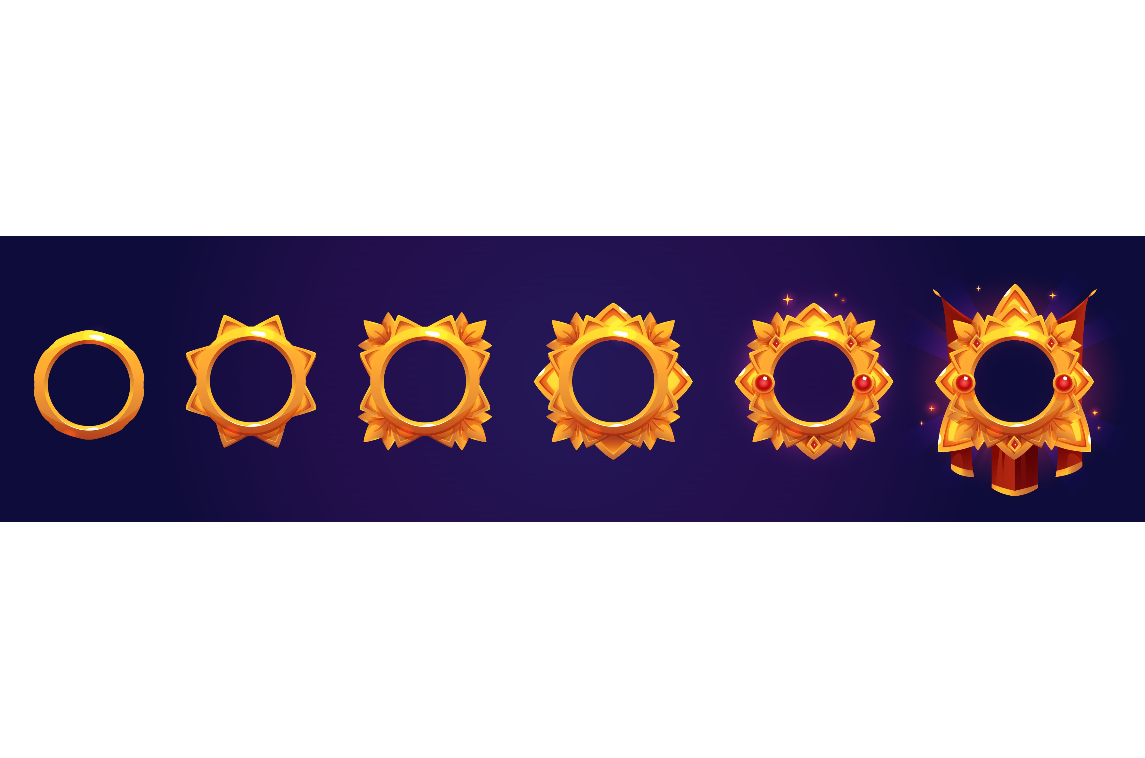 Rank frames, Ui game borders | Graphic Objects ~ Creative Market