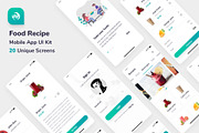 Food Recipe Mobile App UI Kit, an UI Kit Template by VictorThemes
