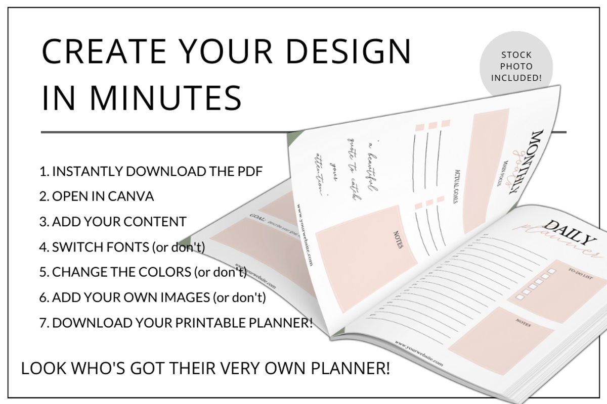 Canva Planner - Uptown, a Stationery Template by Lady Boss Studio