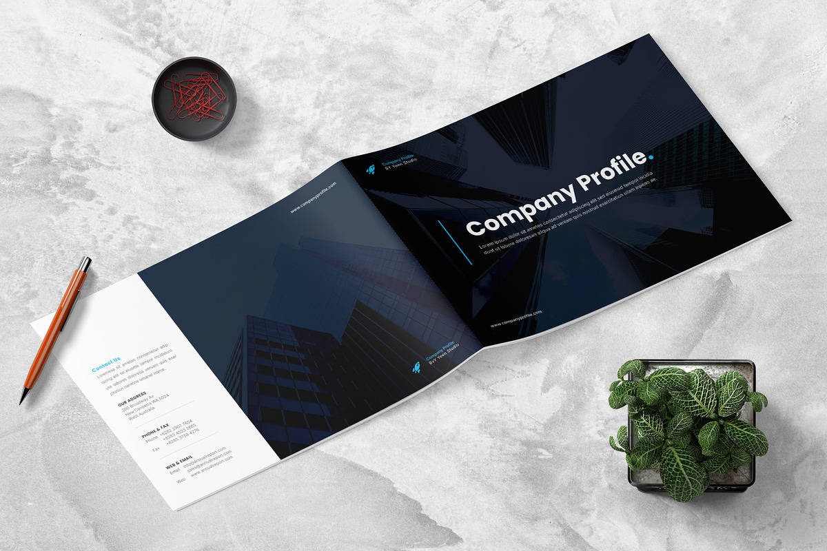Company Profile Landscape Brochure, a Brochure Template by Yeen Studio