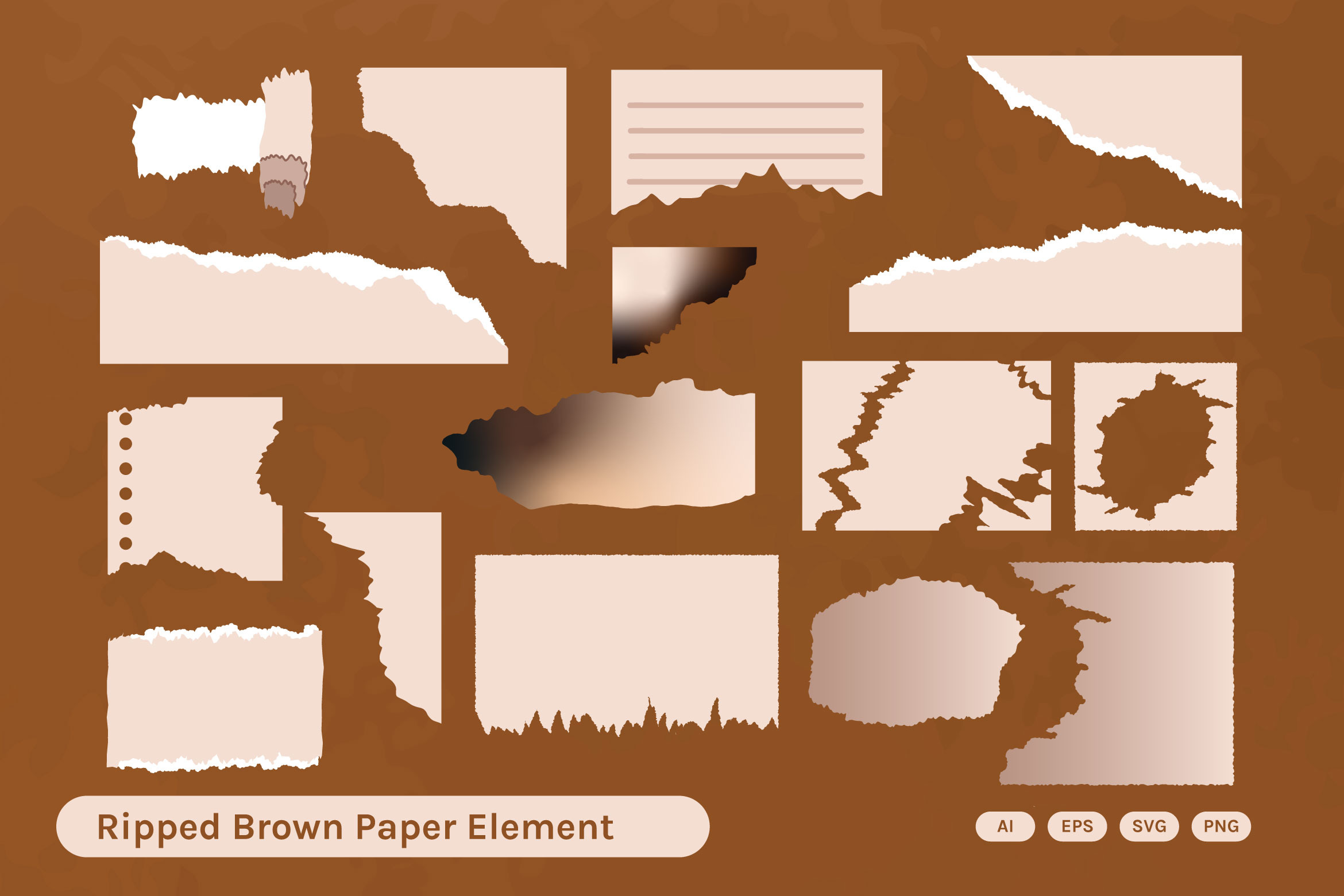 Ripped Paper Element, an Object Illustration by MikroType Std ...