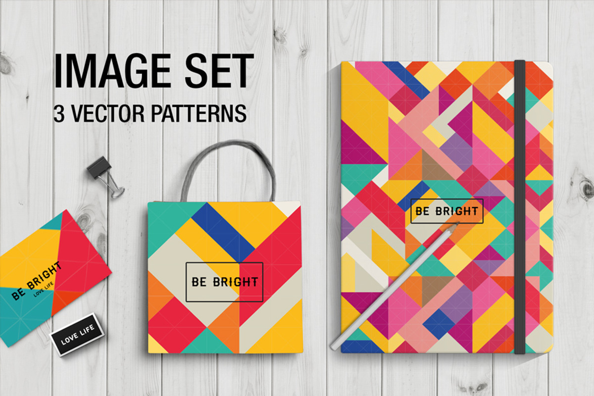 Image set ( 3 vector patterns), a Pattern Graphic by SoNice